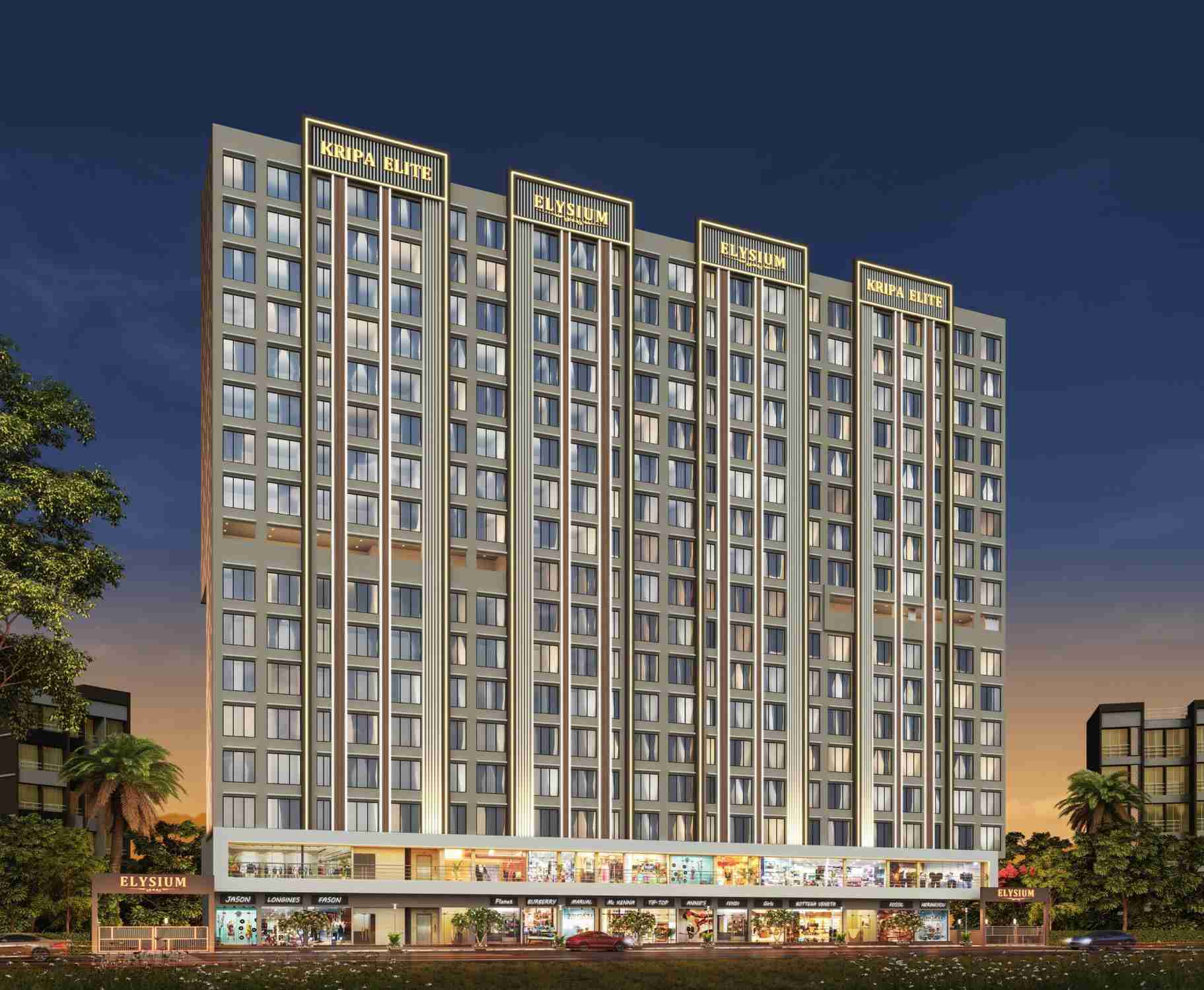 Check [ Kripa Elite Elysium Amenities ] of 1bhk, 2 bhk Flats